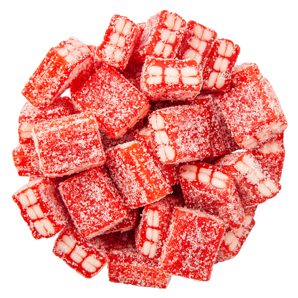 Vidal Gummy Strawberry Filled Bricks | Nassau Candy