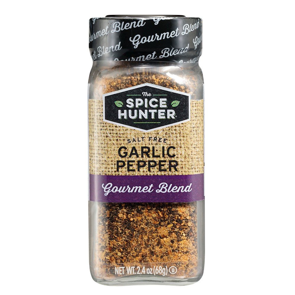 Spice Hunter Salt Free Garlic Pepper 2.4 Oz | Nassau Candy