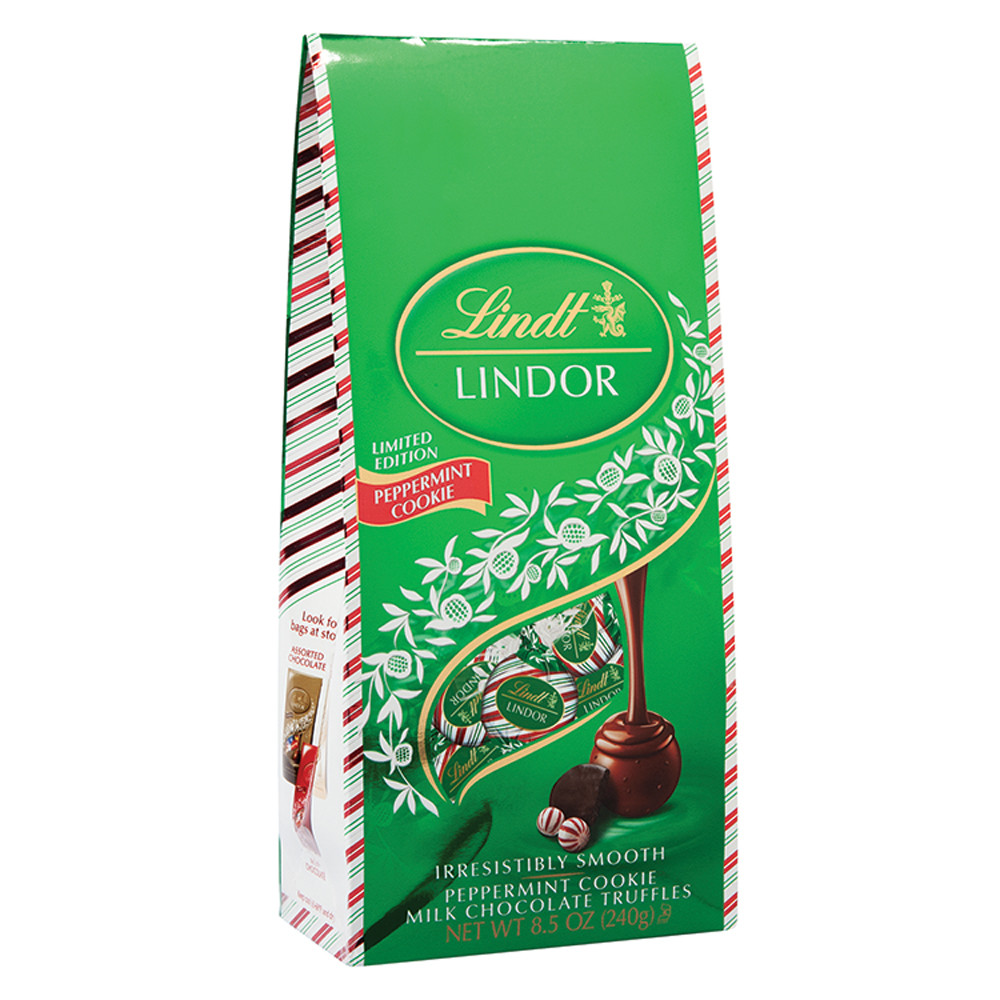 Lindt Lindor Peppermint Cookie Truffles 8.5 oz Bag | Nassau Candy