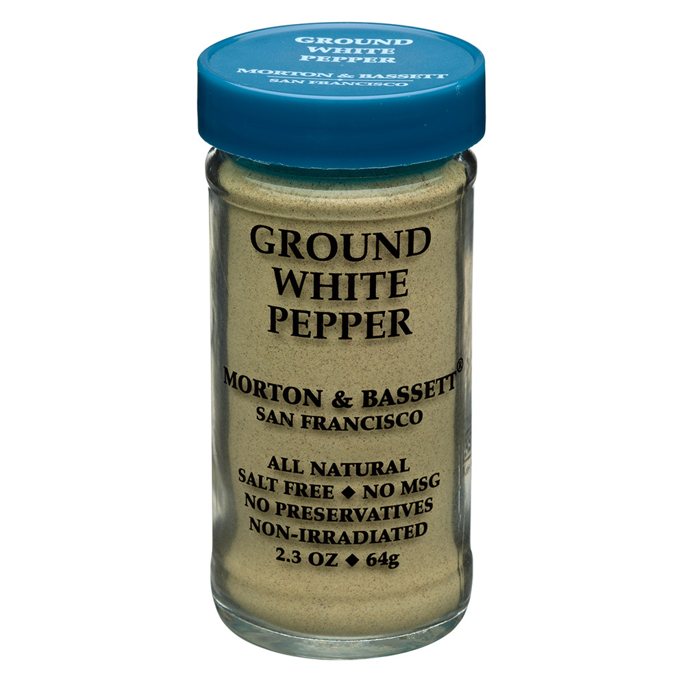 Morton & Bassett Ground White Pepper 2.3 Oz Shaker | Nassau Candy
