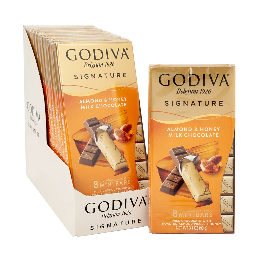 Godiva-Mini Bar-Almond & Honey-3.1Oz | Nassau Candy