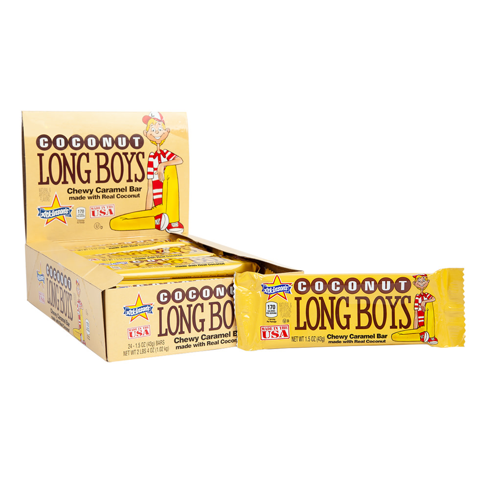 Long Boys Coconut Bar 1.5 oz | Nassau Candy