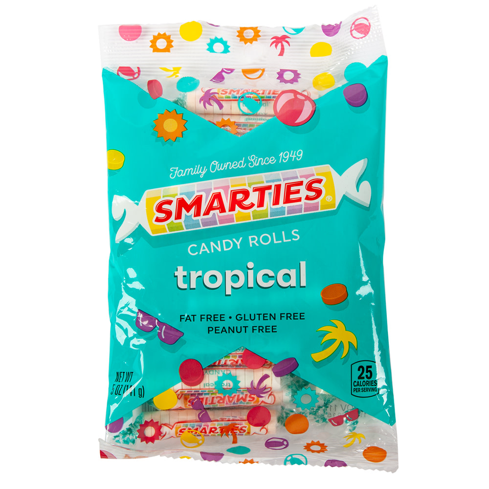 Smarties Tropical 5 oz Peg Bag | Nassau Candy