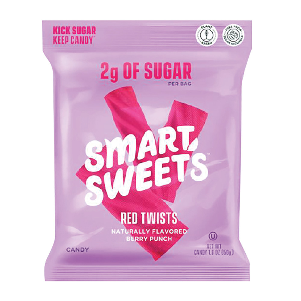 Smart Sweets Red Twists 1.8 oz Pouch | Nassau Candy