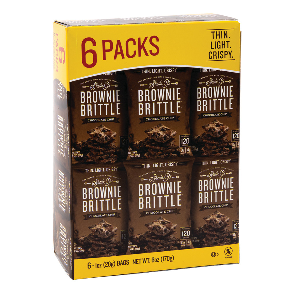 Sheila G's Brownie Brittle Snack Pack 1 oz Pack 6 Ct Box | Nassau Candy