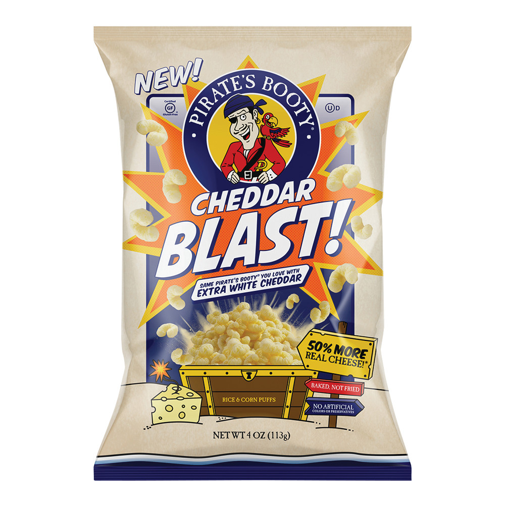 Pirate's Booty Cheddar Blast 4 oz Bag | Nassau Candy