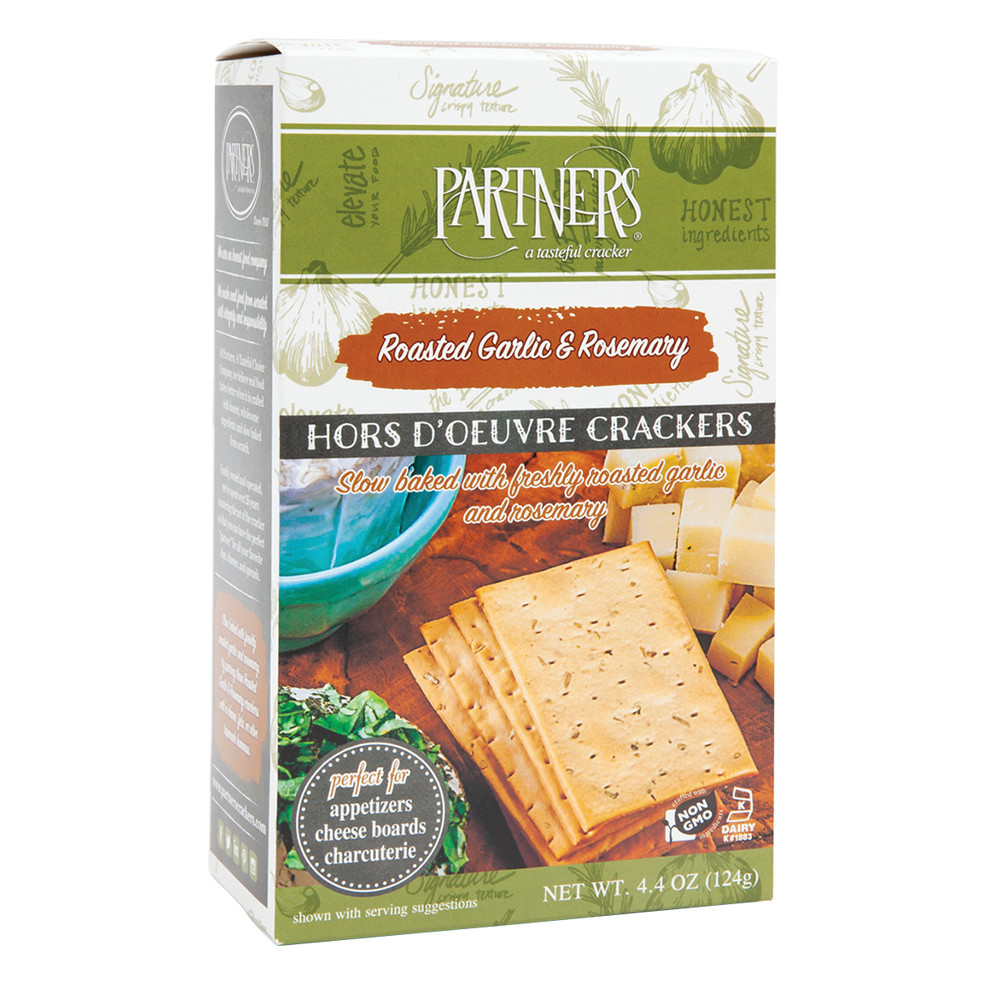 Partners Garlic & Rosemary Hors Doeuvre Crackers | Nassau Candy