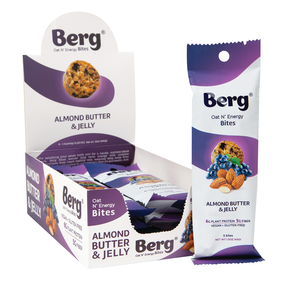 Berg Bites Almond Butter & Jelly 1.5 oz Peg Bag | Nassau Candy