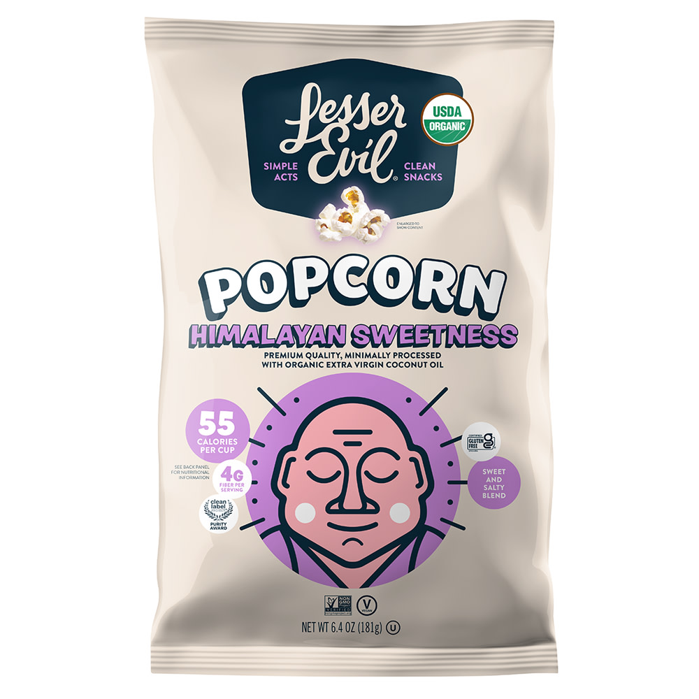 Lesser Evil Organic Himalayan Sweetness Popcorn 6.4 oz Bag | Nassau Candy