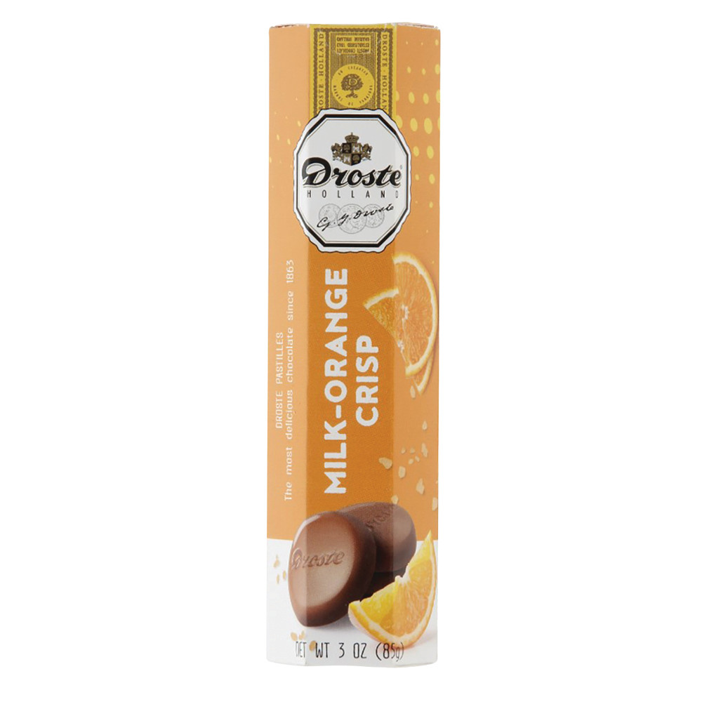 Droste Pastille Milk Chocolate Orange Crisp 3 oz Box | Nassau Candy