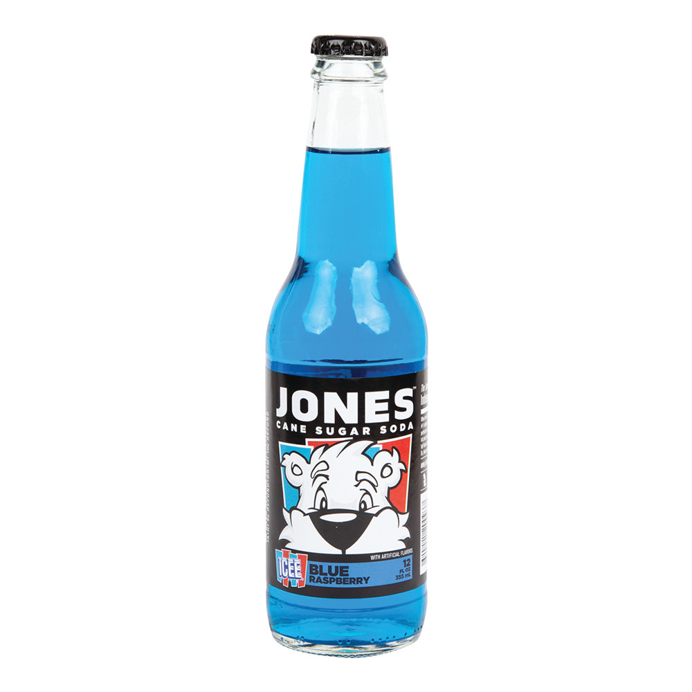 Jones Soda Blue Raspberry ICEE 12 oz Bottle | Nassau Candy