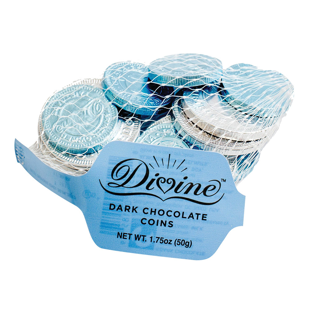 Divine Dark Chocolate Coins 1.75 oz | Nassau Candy