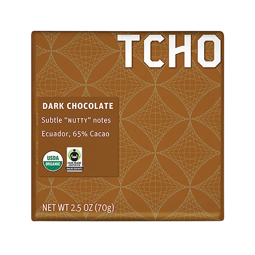 TCHO Nutty Dark Chocolate 2.5 oz Bar | Nassau Candy