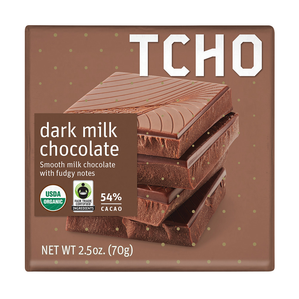 TCHO Cacao Milk Chocolate 2.5 oz Bar | Nassau Candy