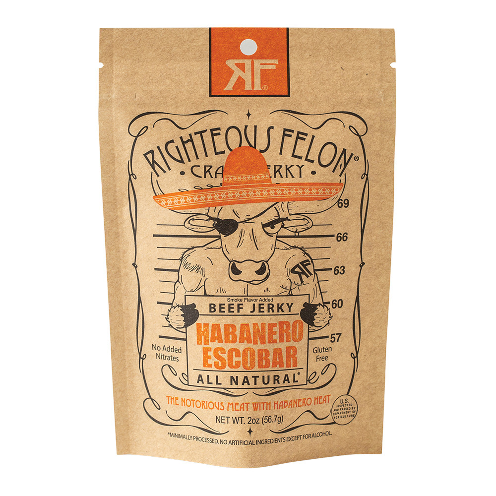 Righteous Felon Habanero Beef Jerky 2 oz Pouch | Nassau Candy