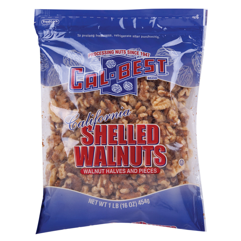 Cal-Best Shelled Walnuts 16 oz 24 pack | Nassau Candy
