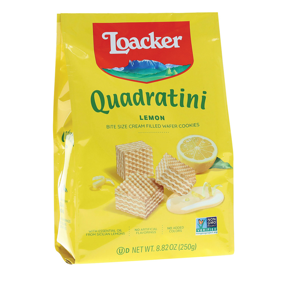 Loacker Quadratini Lemon 8.82 Oz Bag | Nassau Candy