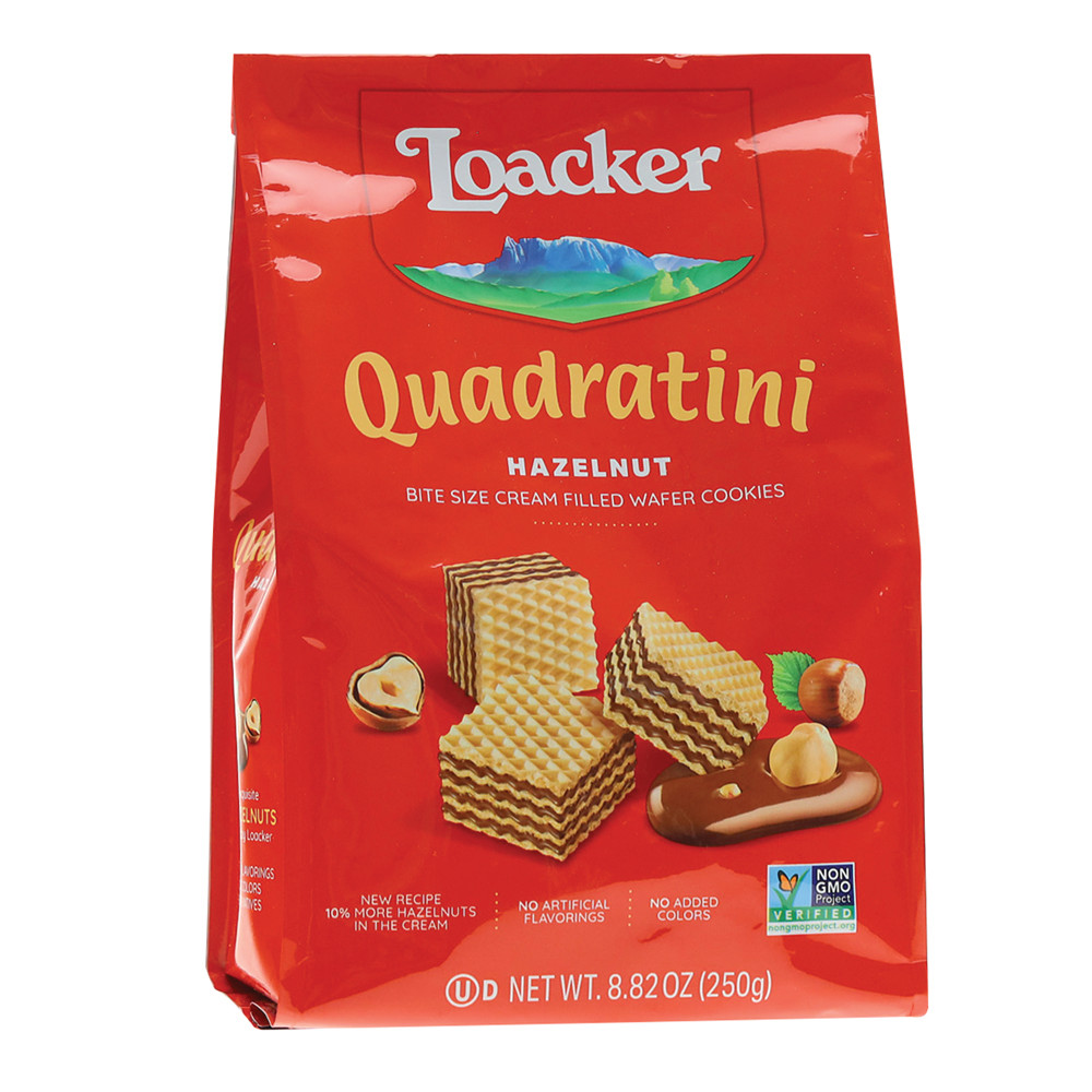 Loacker Hazelnut Quadratini 8.82 Oz Bag | Nassau Candy