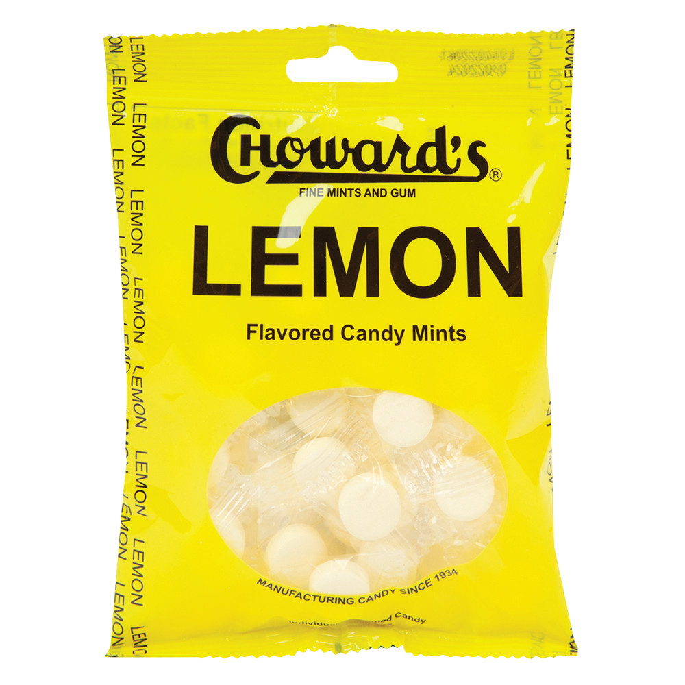 Choward's Lemon Mints 3 oz Peg Bag | Nassau Candy