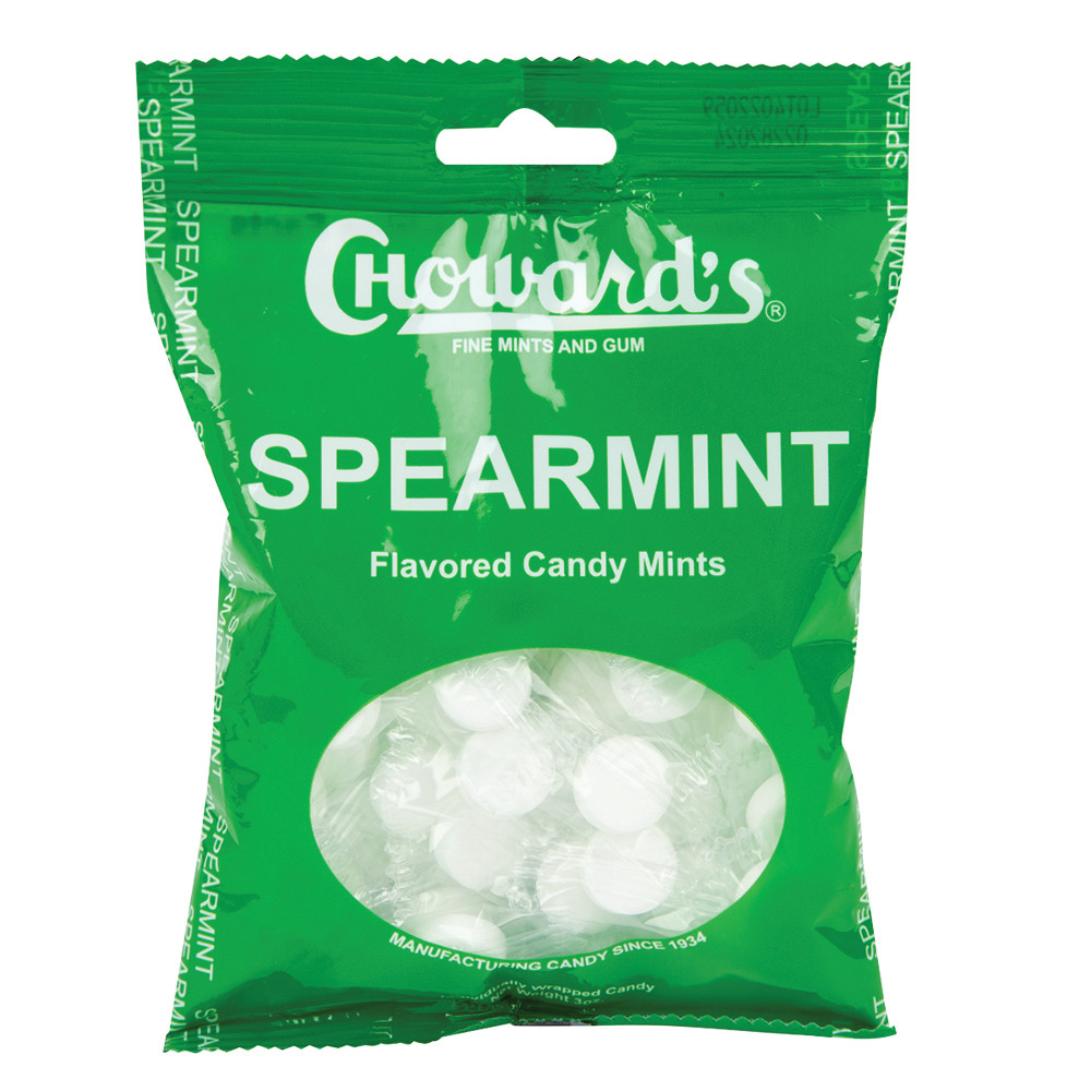 Choward's Spearmint Mints 3 oz Peg Bag | Nassau Candy