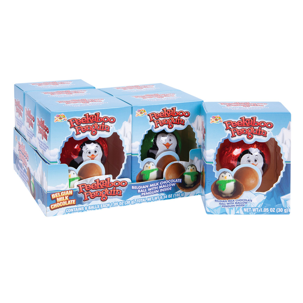 PEEKABOO PENGUIN CHOCOLATE AND MARSHMALLOW SURPRISE 1.05 OZ | Nassau Candy
