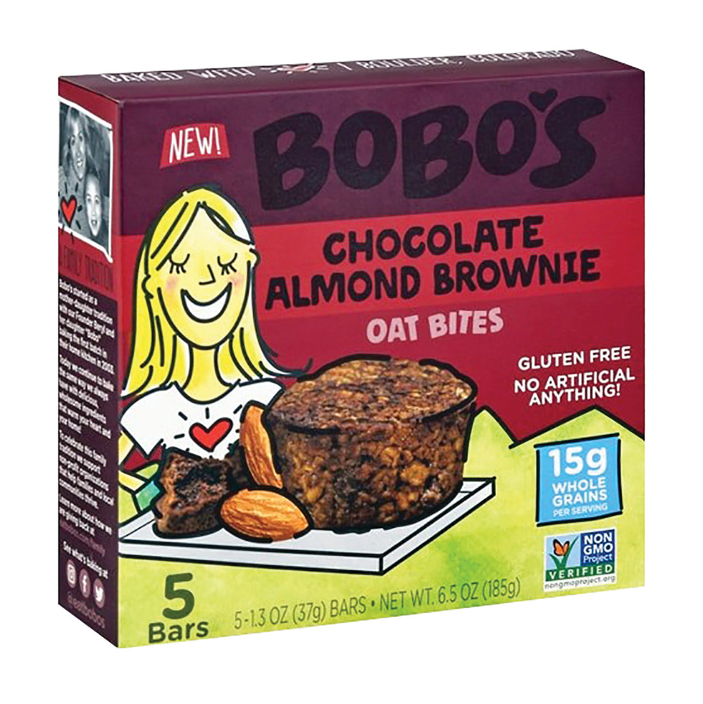 Bobo's Chocolate Almond Brownie Oat Bites Box | Nassau Candy