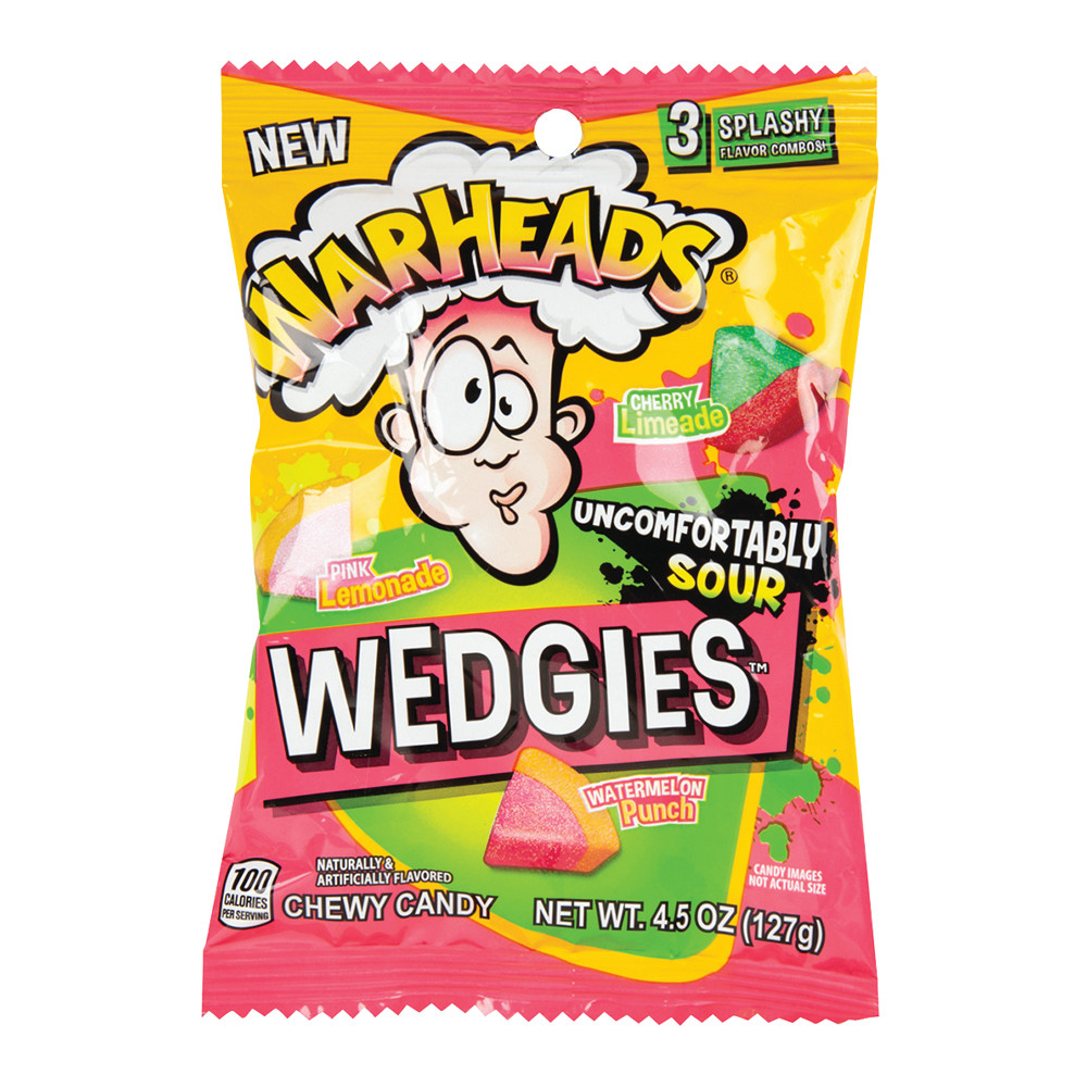 Warheads Wedgies 4.5 oz Peg Bag | Nassau Candy