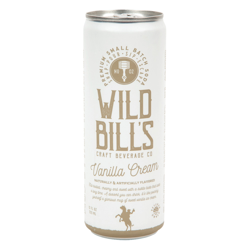 Wild Bill’s Soda Vanilla Cream 12 oz Can | Nassau Candy