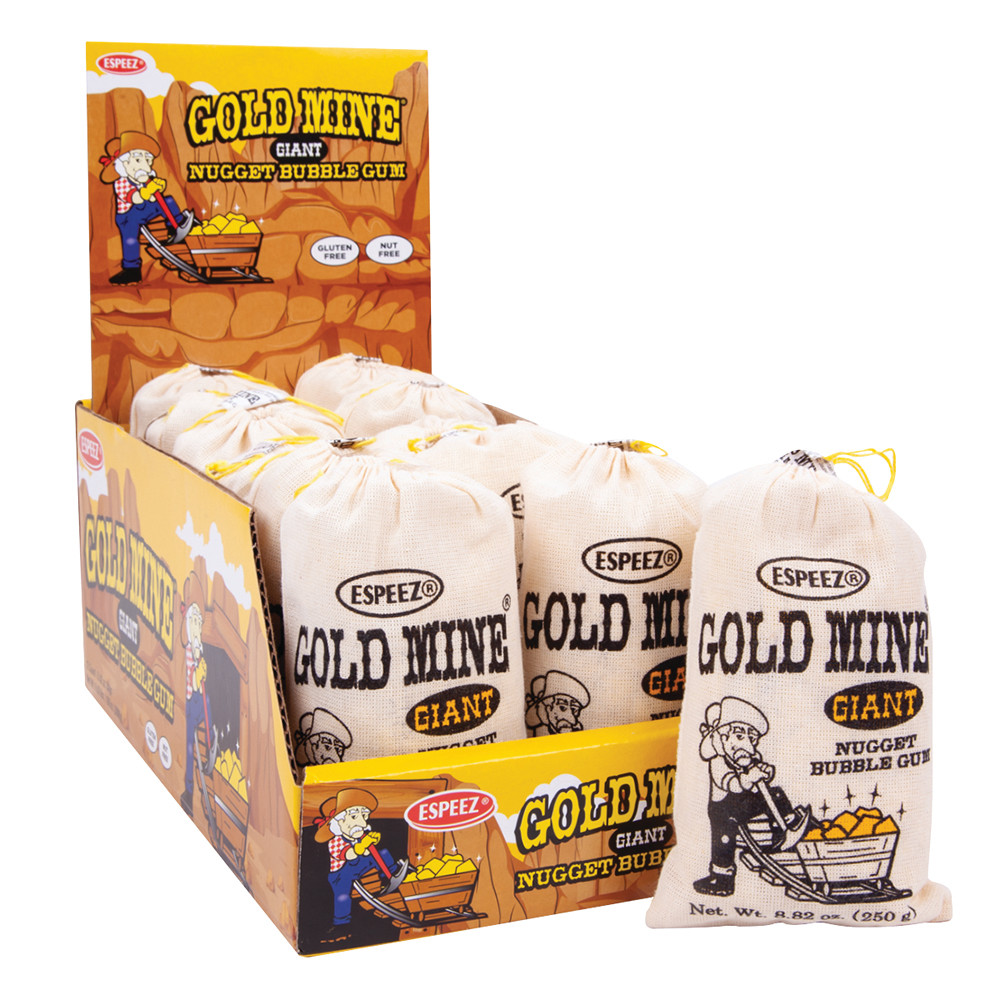 Gold Mine Gum Giant Nuggets 8.82 oz | Nassau Candy