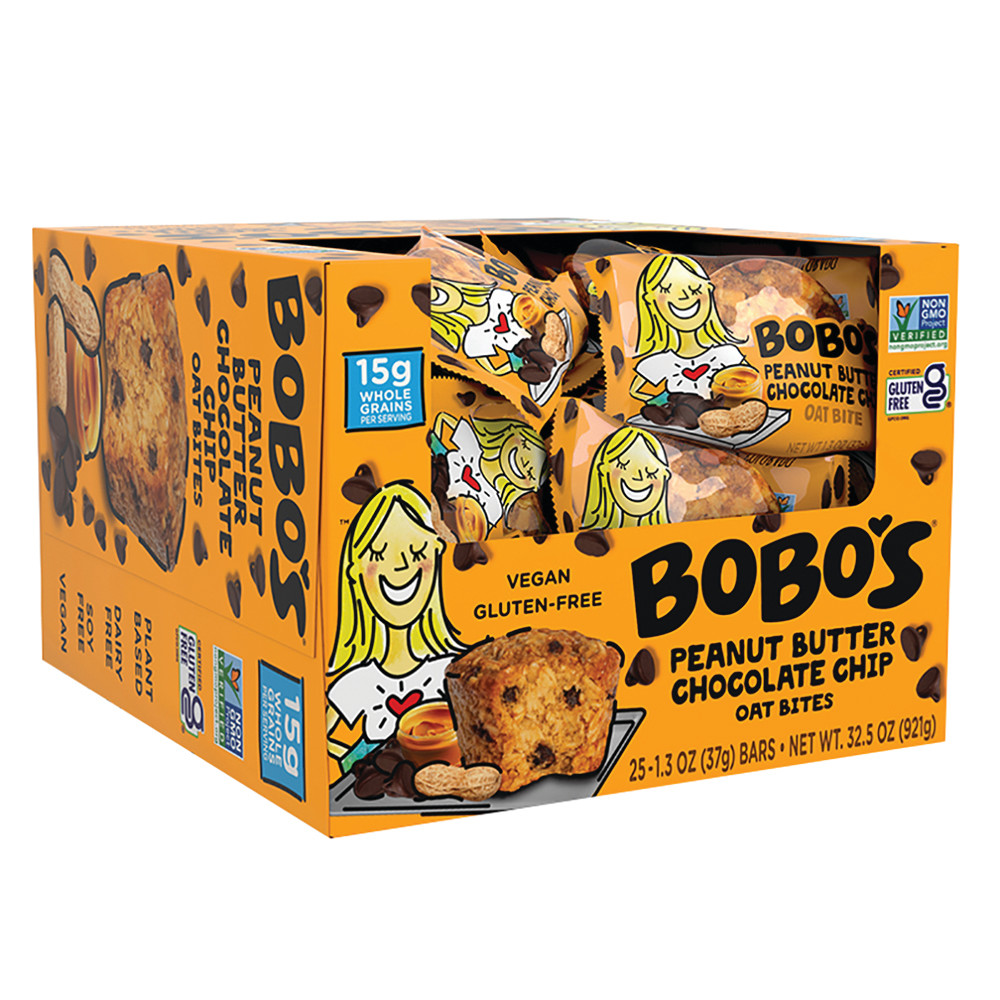 Bobo's Peanut Butter Chocolate Chip Oat Bites 1.3 oz | Nassau Candy