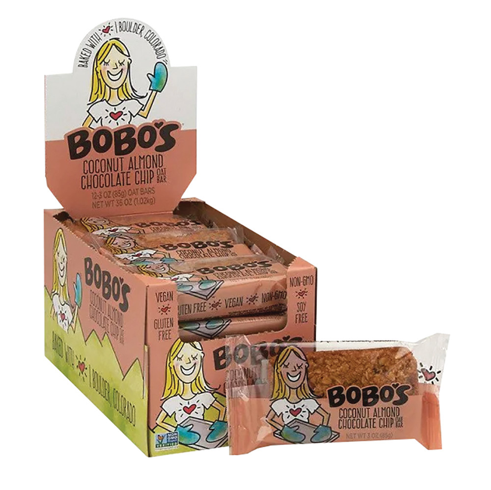 Bobo's Coconut Almond Chocolate Chip Oat Bar 3 oz | Nassau Candy
