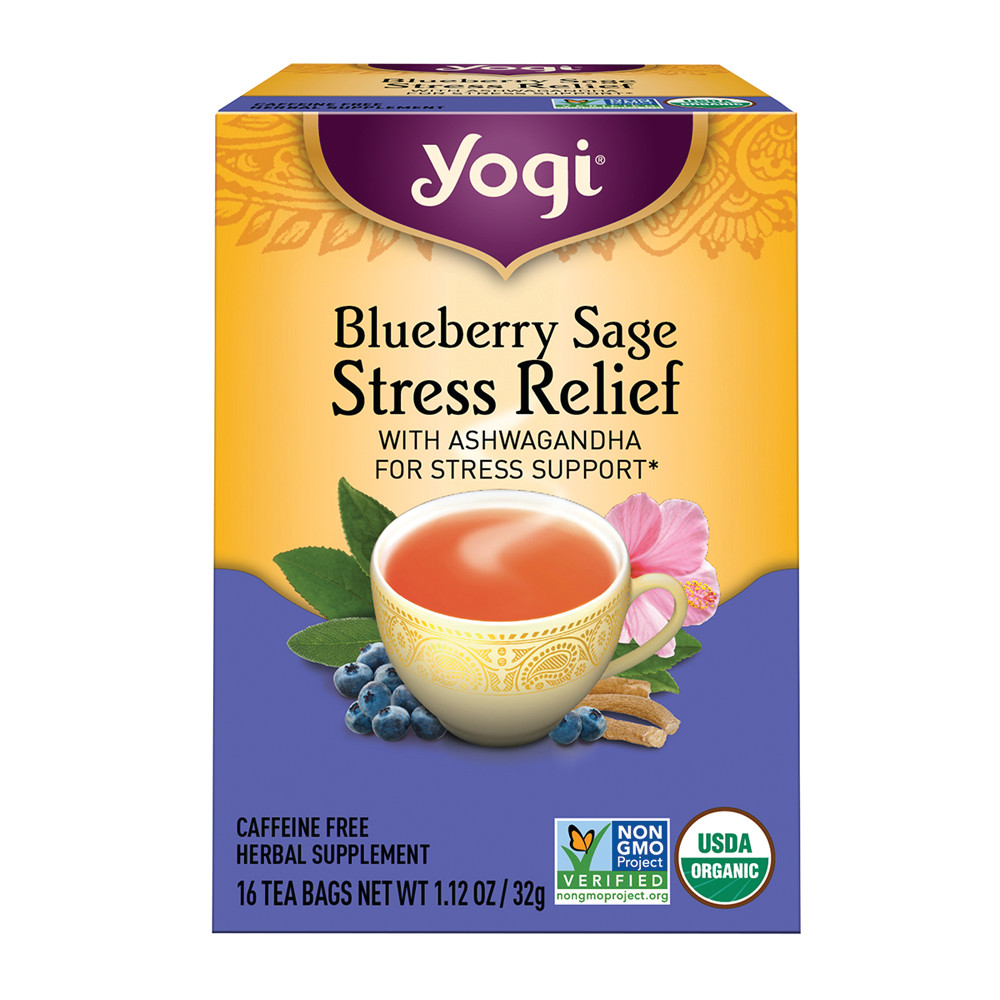 Yogi Tea Blueberry Sage Stress Relief Box | Nassau Candy