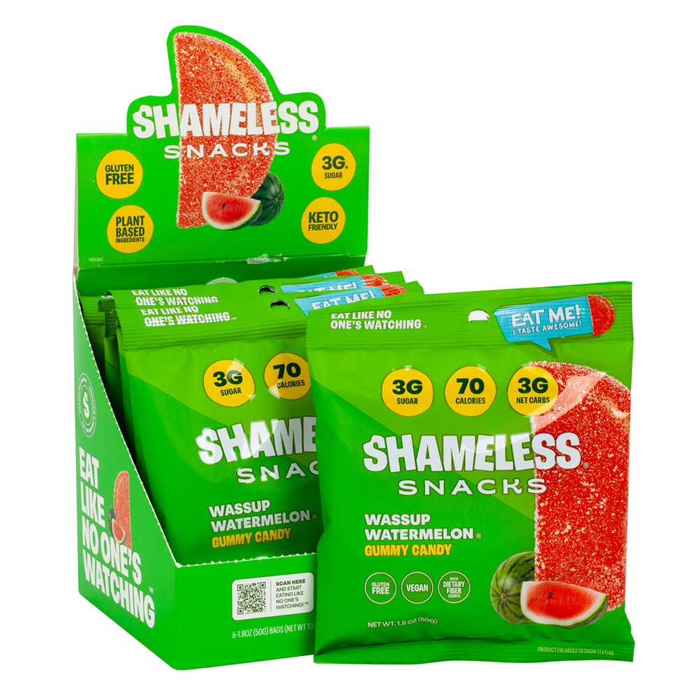 Shameless Snacks Wassup Watermelon Gummy Candy | Nassau Candy