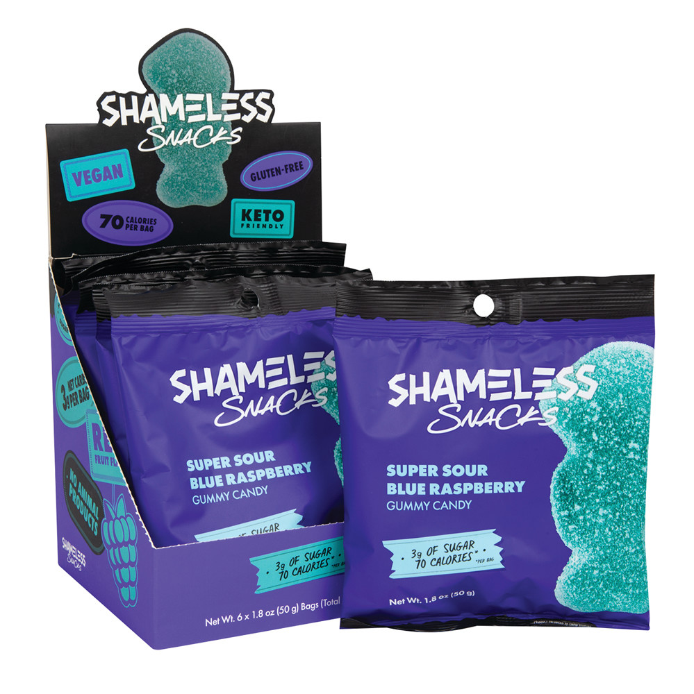 Shameless Snacks Sour Blue Raspberry Gummy Candy | Nassau Candy