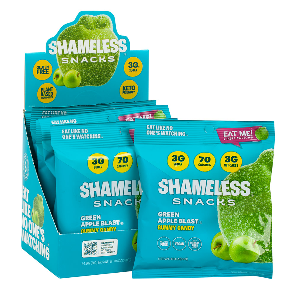 Shameless Snacks Green Apple Blast Gummy Candy | Nassau Candy