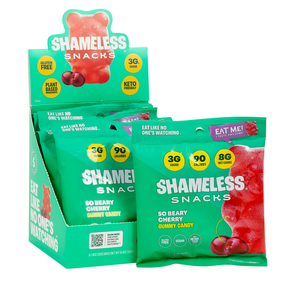 Shameless Snacks Beary Cherry Gummy Candy Bag | Nassau Candy