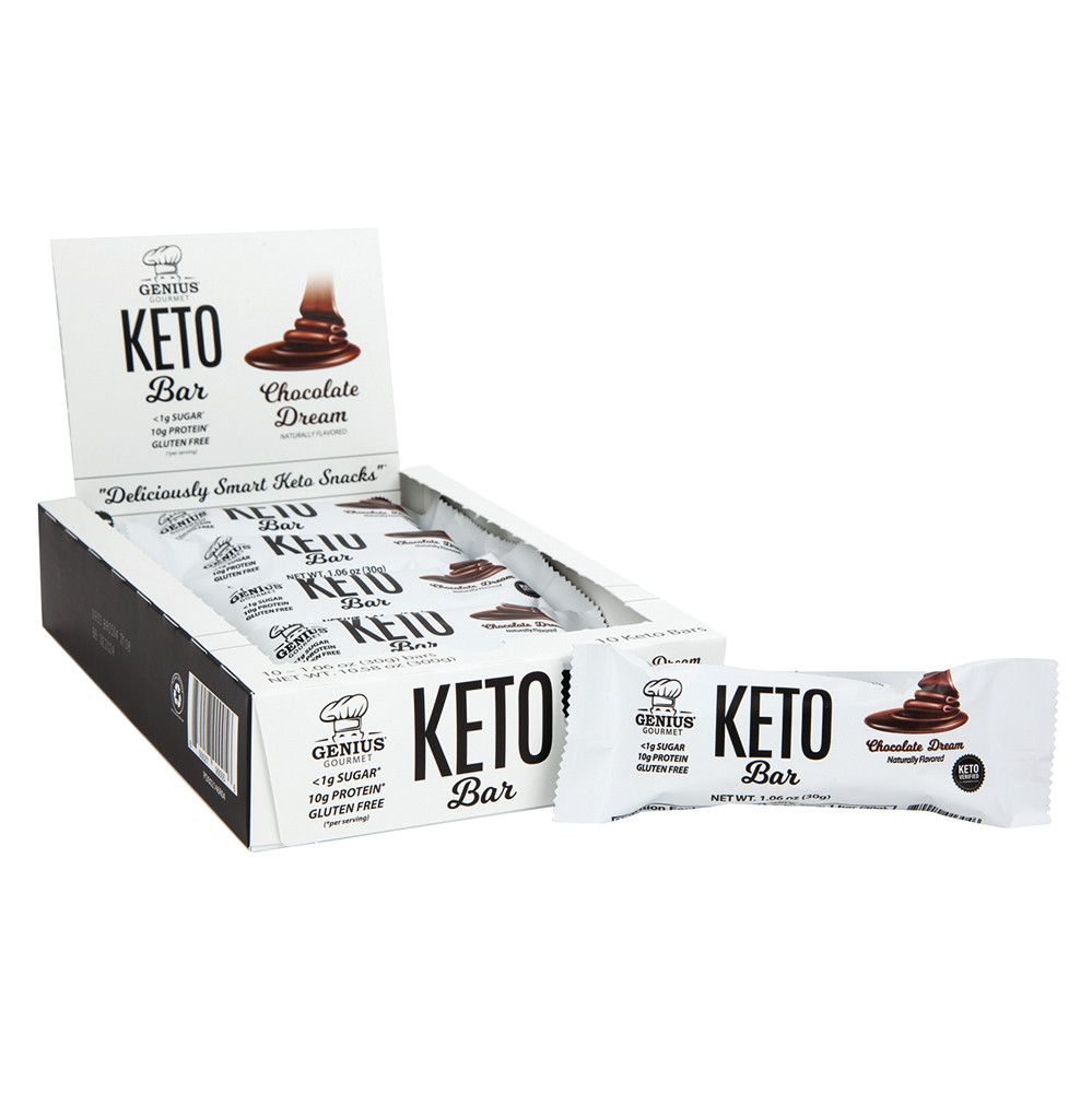 Genius Gourmet Protein Bar Chocolate Dream Bar | Nassau Candy