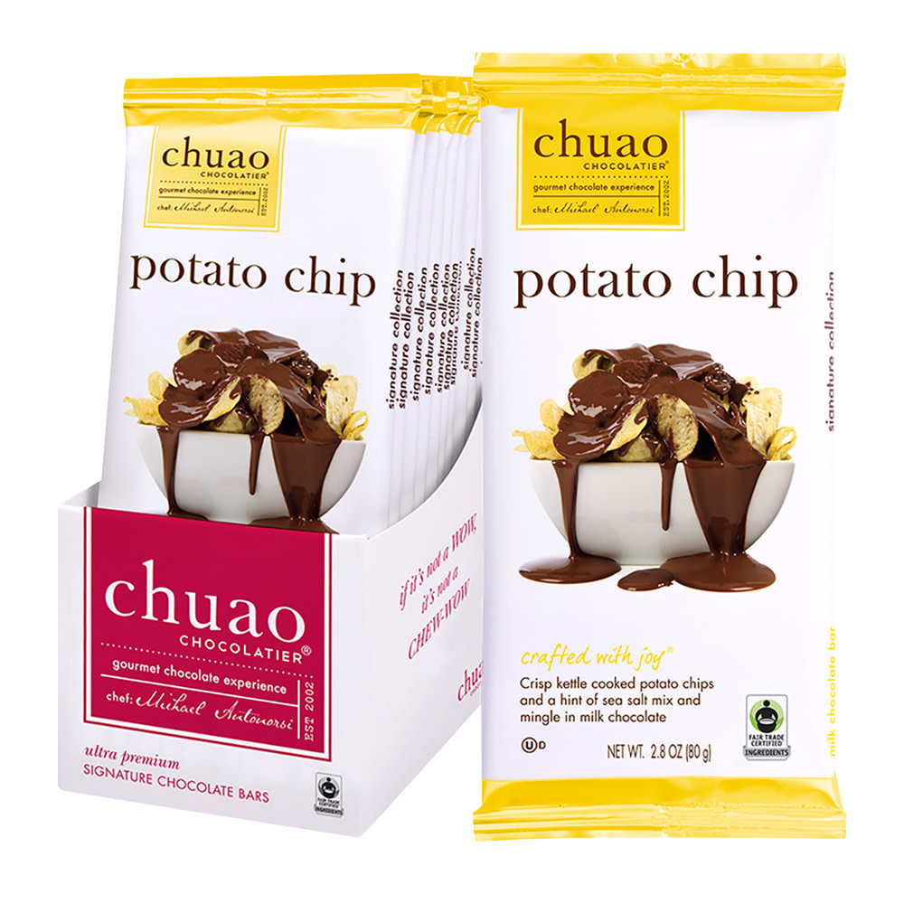 Chuao Milk Chocolate Potato Chip 2.8 oz Bar | Nassau Candy