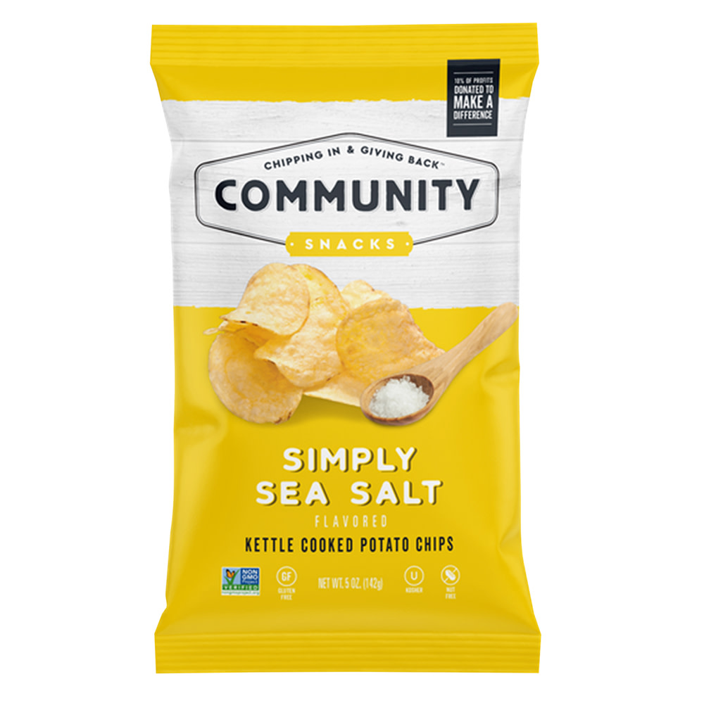 Community Snacks Simply Sea Salt Chips 5 oz Bag | Nassau Candy