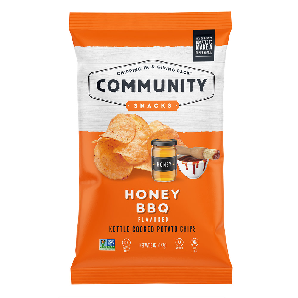 Community Snacks Honey BBQ Chips 5 oz Bag | Nassau Candy