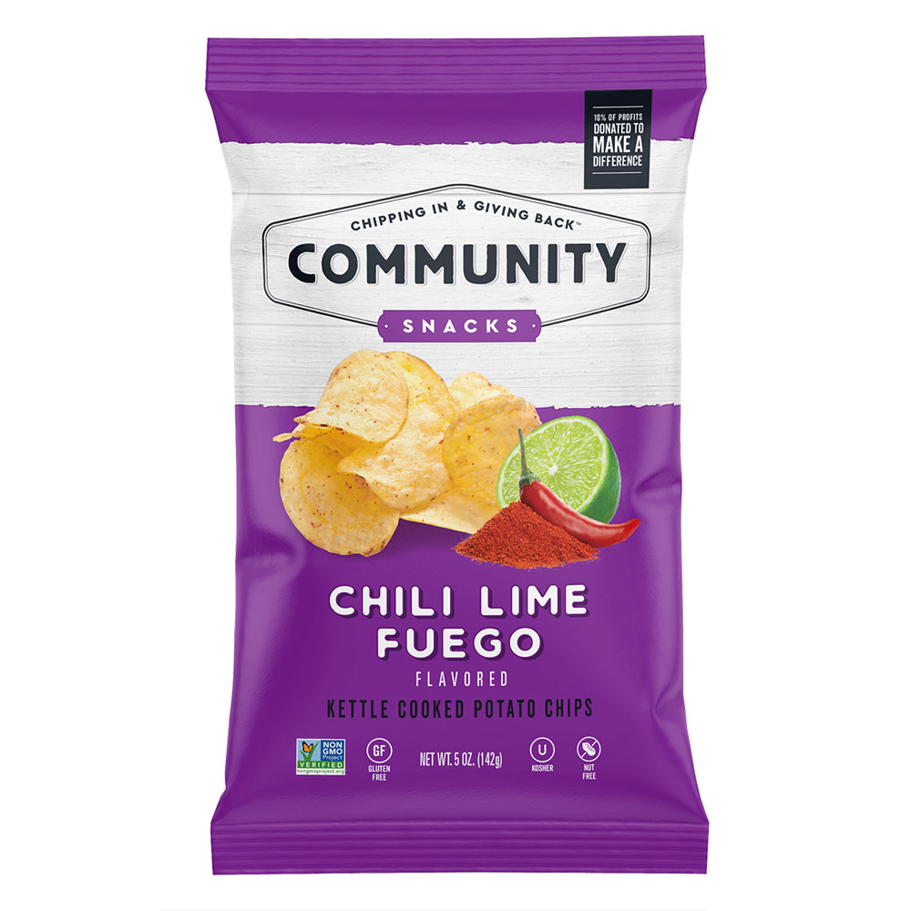 Community Snacks Chili Lime Fuego Chips 5 oz Bag | Nassau Candy