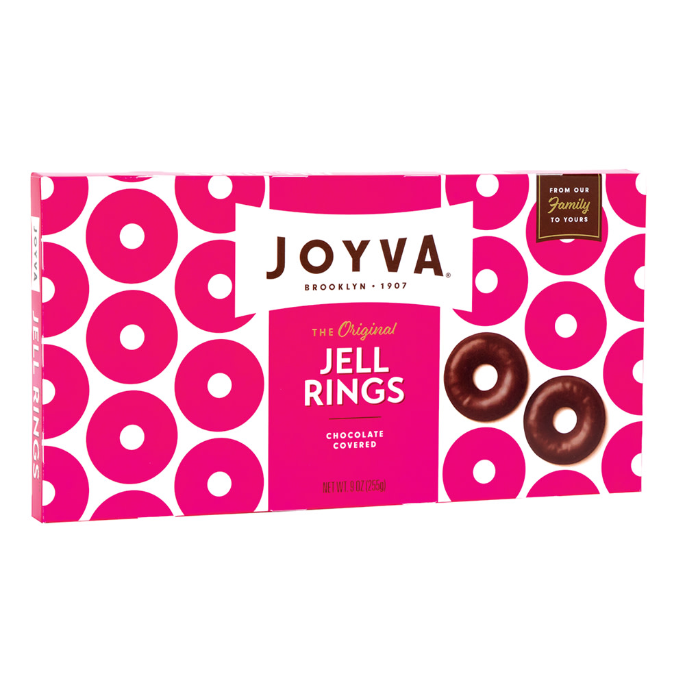 Joyva Raspberry Ring Jells 9 oz Box | Nassau Candy