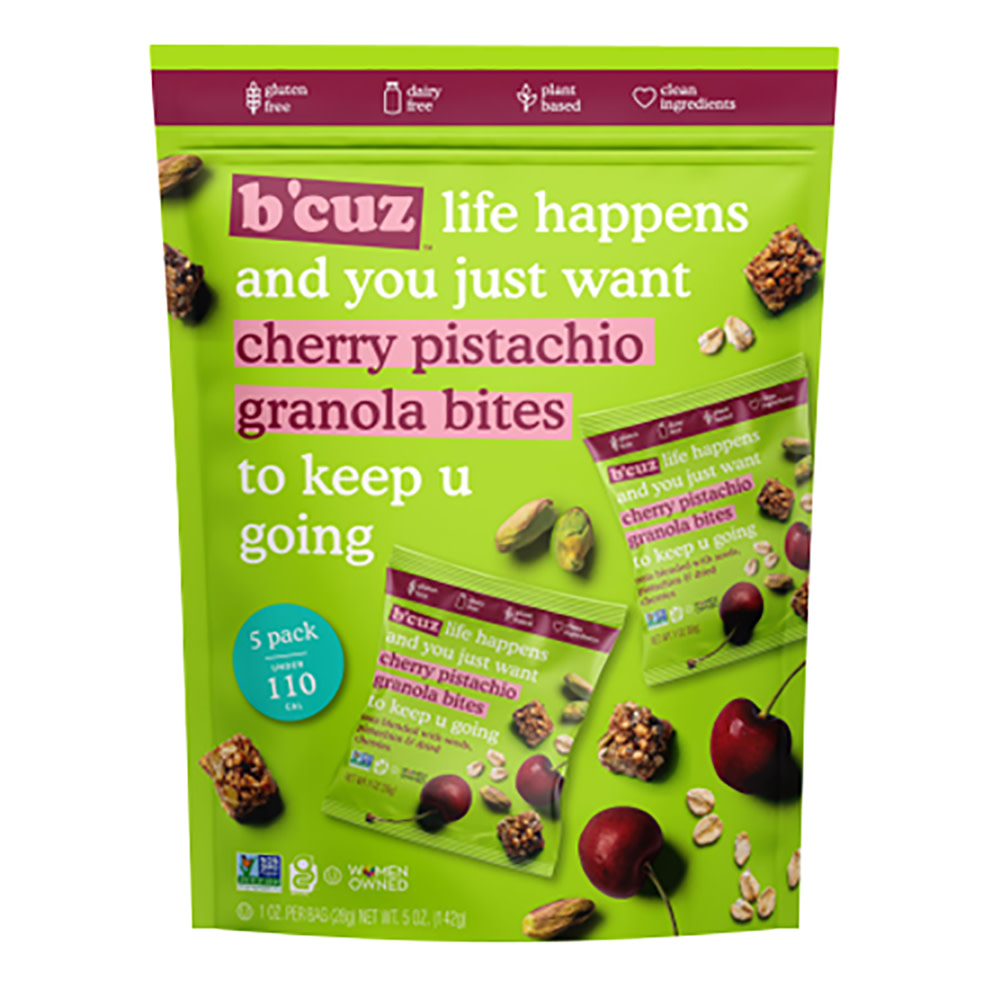 B'cuz Cherry Pistachio Granola Bites Multipack Pouch | Nassau Candy