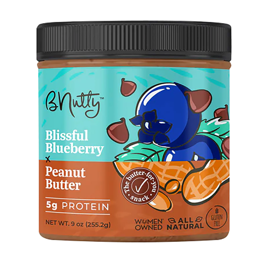 Bnutty Blissful Blueberry Peanut Butter 9 oz Jar | Nassau Candy