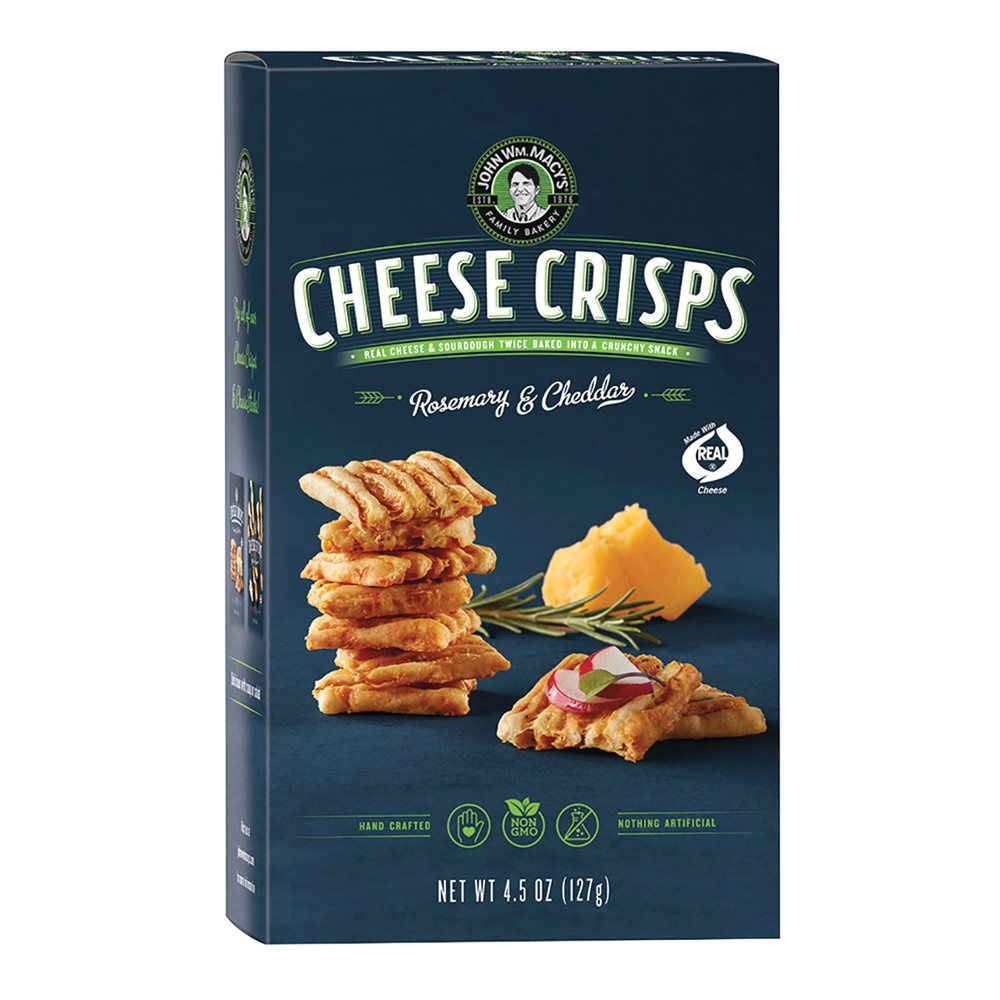 John Wm. Macy's Rosemary & Cheddar Crisps Box | Nassau Candy