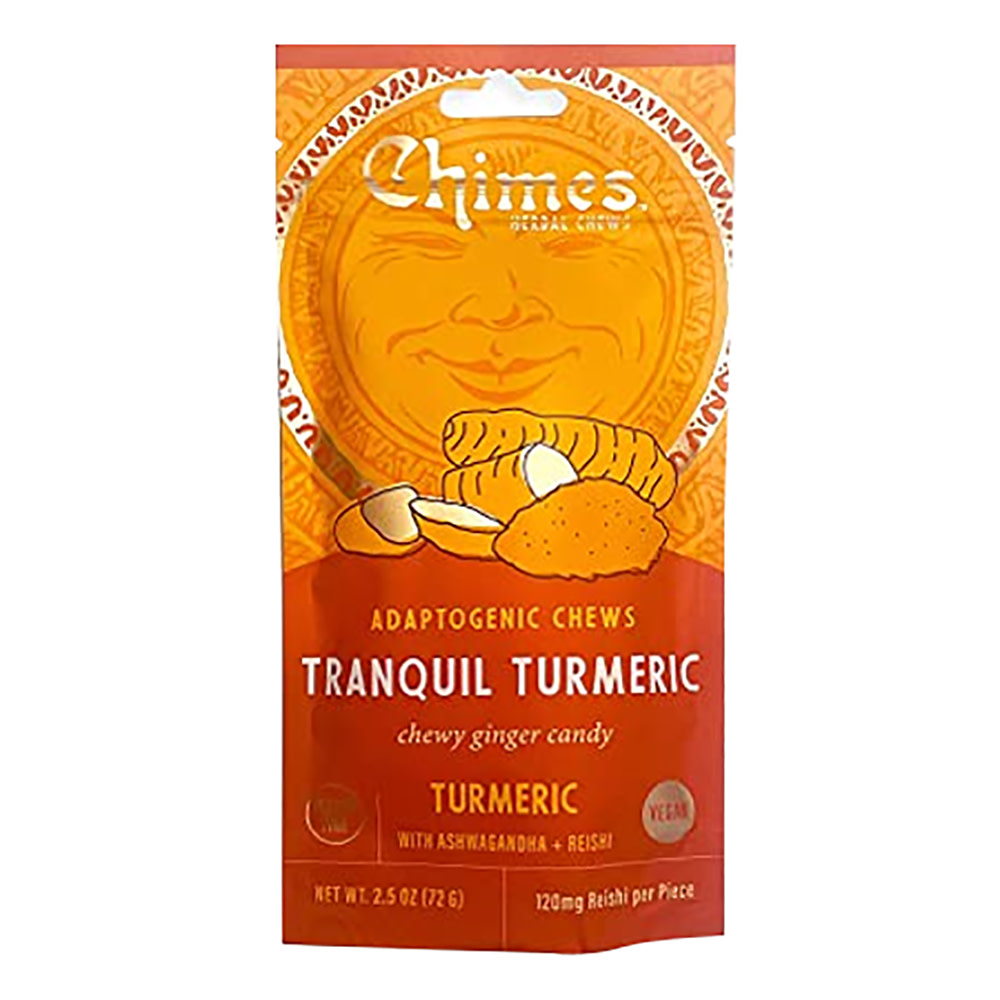 Chimes Adaptogenic Ginger Chews Turmeric Bag | Nassau Candies