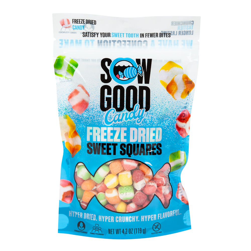 Sow Good Freeze Dried Sweet Squares 4.2 oz Pouch | Nassau Candy