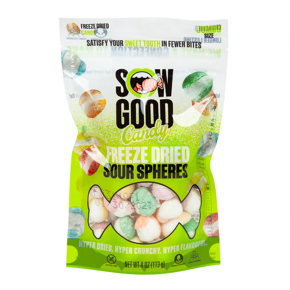 Sow Good Freeze Dried Sour Spheres 4 oz Pouch | Nassau Candy
