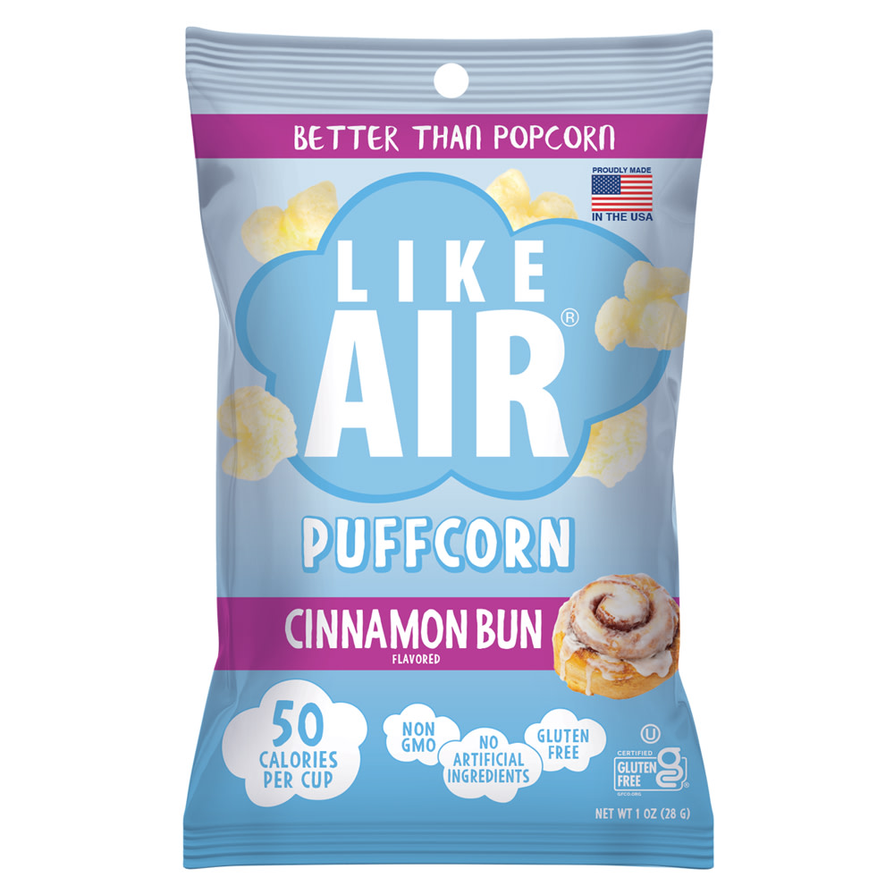 Like Air Cinnamon Bun Puffcorn 1 oz Bag | Nassau Candy