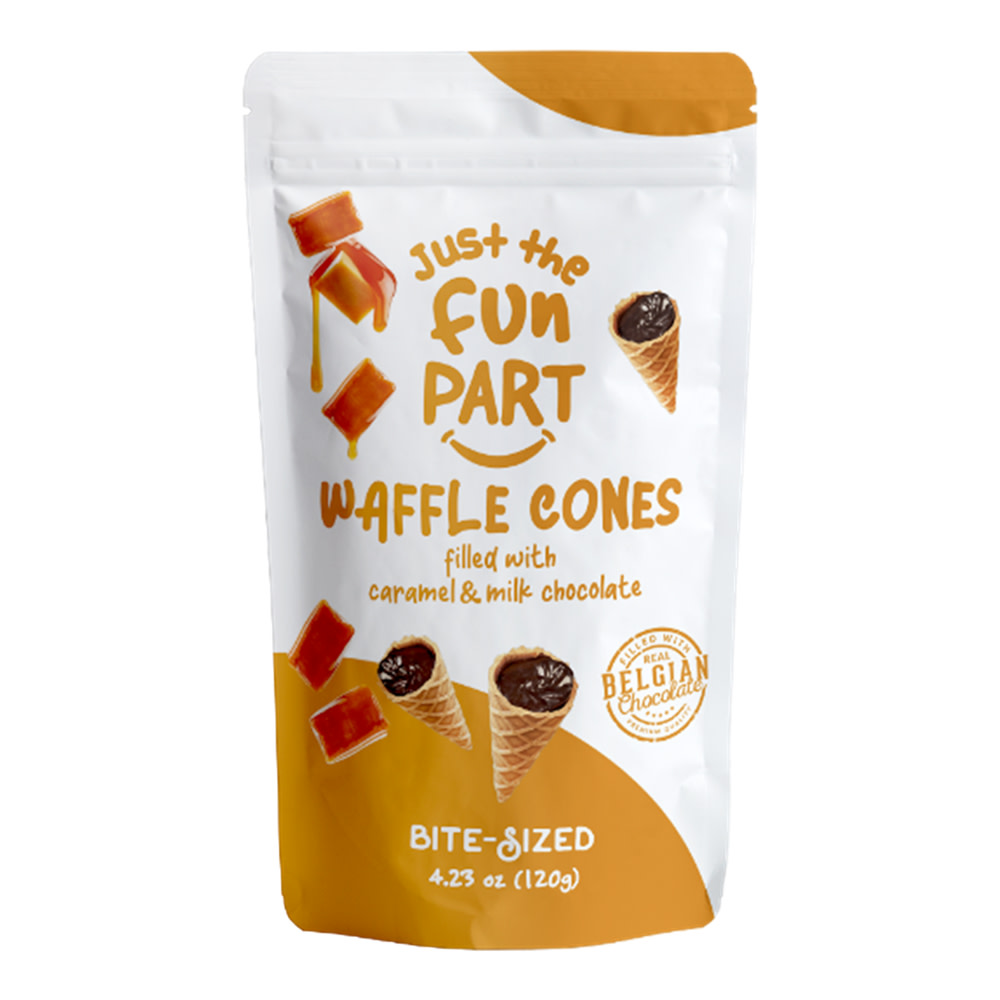 Just The Fun Part Caramel Chocolate Cones 4.23 oz Bag | Nassau Candy
